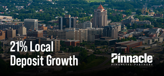 Pinnacle Grows Local Deposits to $973 Million, Adding $169 Million in a ...